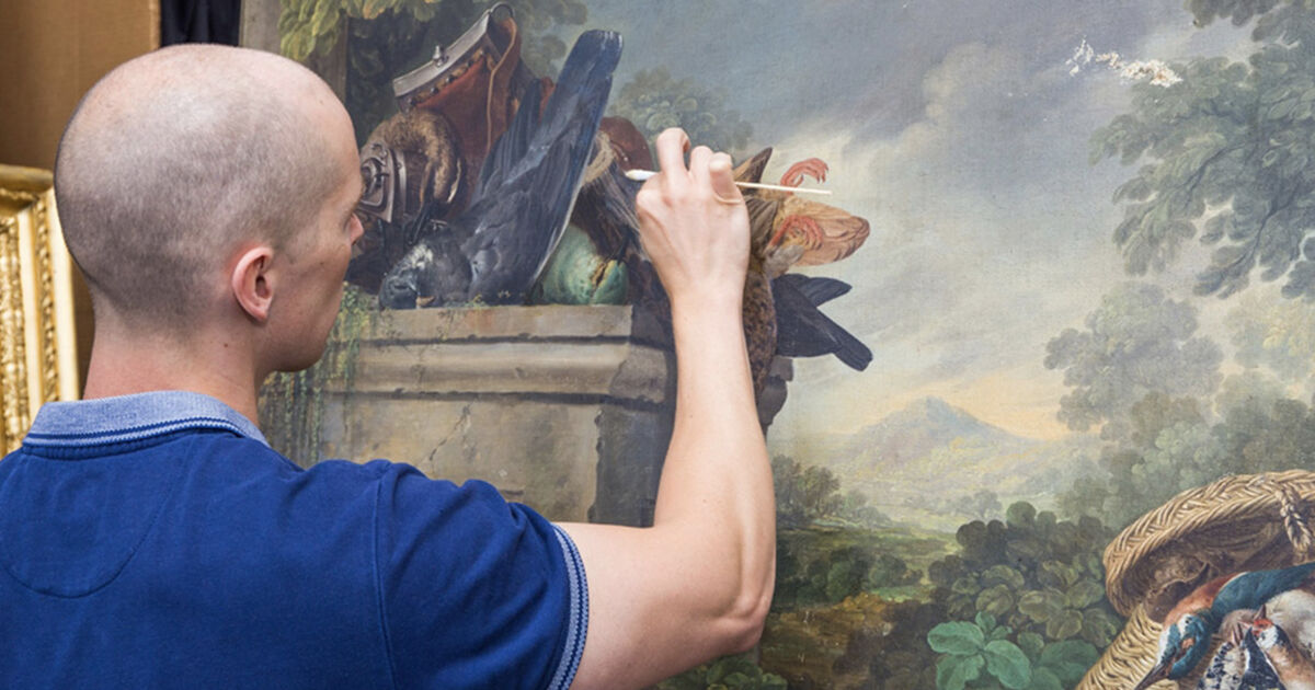 Paintings undergoing conservation | National Trust for Scotland